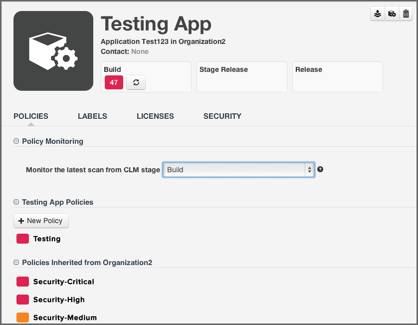Sonatype Clm Server Policy Management Guide 11 1 Setup Policy Monitoring For An Application