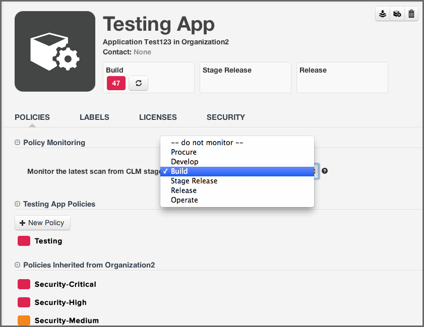 Sonatype Clm Server Policy Management Guide 111 Setup Policy Monitoring For An Application
