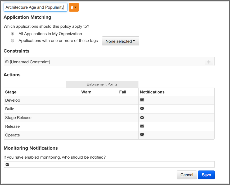 Sonatype Clm Server Policy Management 6 3 Step 2 Decide On A Descriptive Policy Name